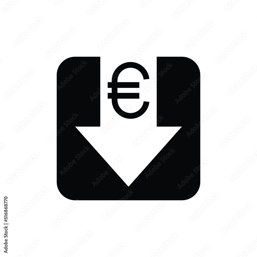 Cost reduction icon design isolated on white background Stock Vector ...