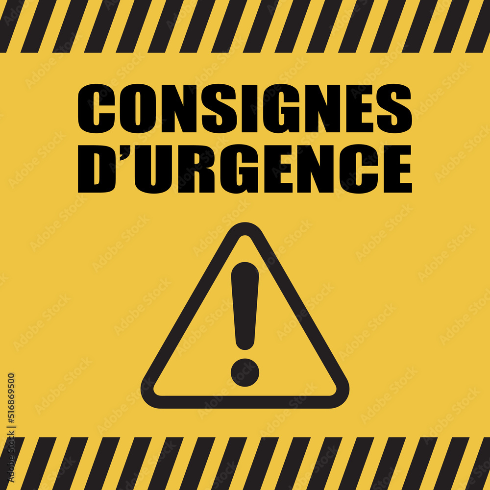 Logo consignes d'urgence. Stock Vector | Adobe Stock