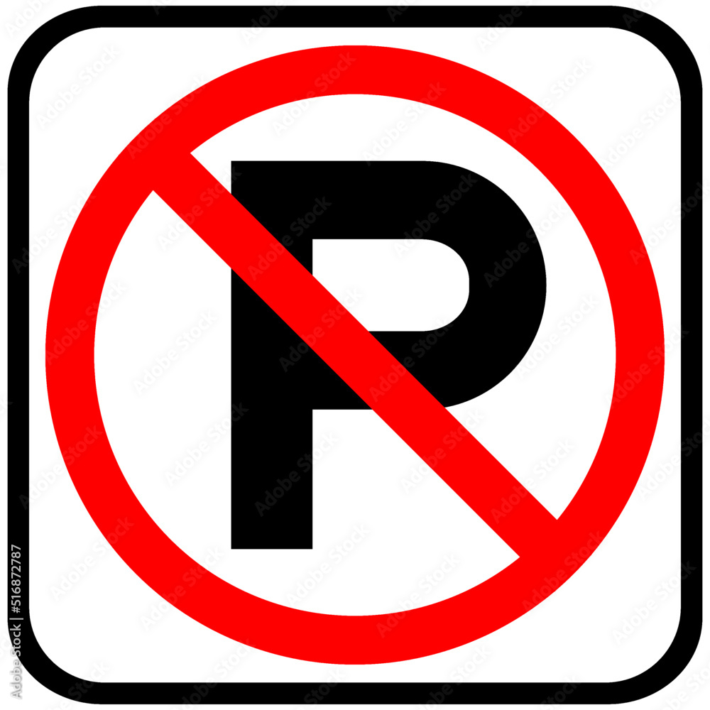 Vetor de no parking sign, no parking symbol do Stock | Adobe Stock