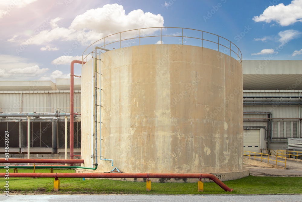 Large water tank for fire fighting in industrial process,safety first ...