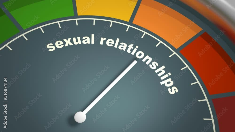 Sexual relationships meter scale with arrow. The libido level measuring ...