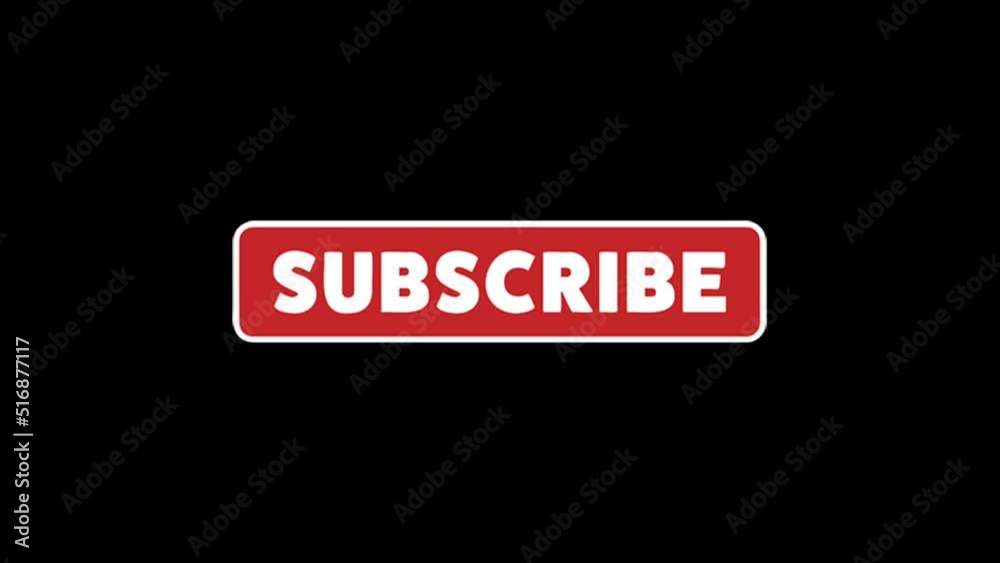 subscribe button for the youtube channel, animation subscribe button ...