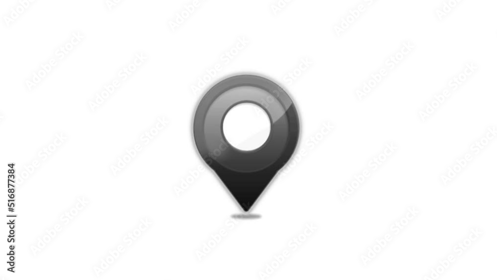 3d map pointer, 3d map location icon, animation icon shape of 3d ...