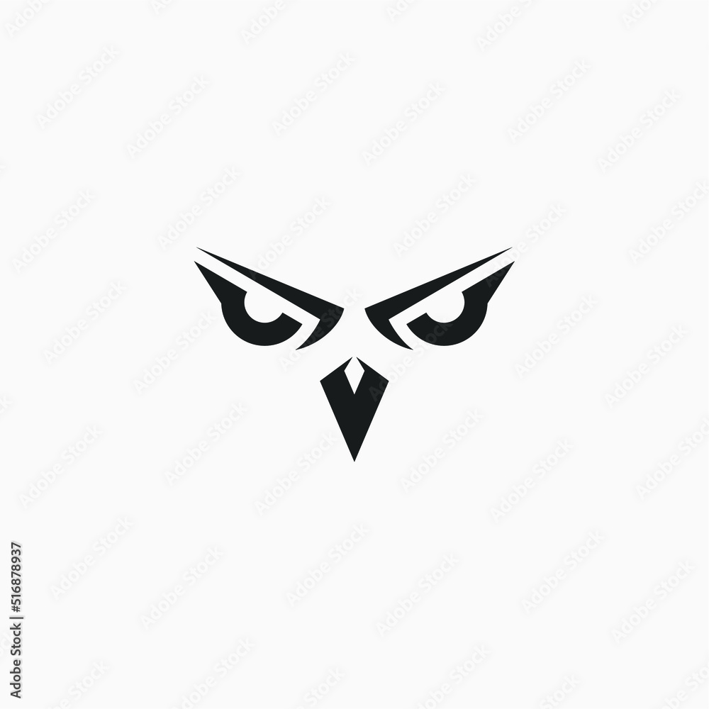 hawk face logo with modern minimalist style. Stock Vector | Adobe Stock