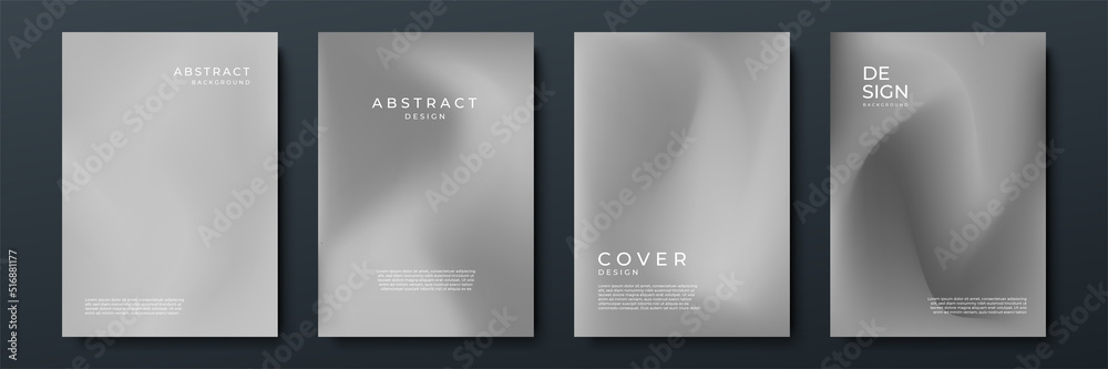 Blurred grey white backgrounds set with modern abstract blurred color ...