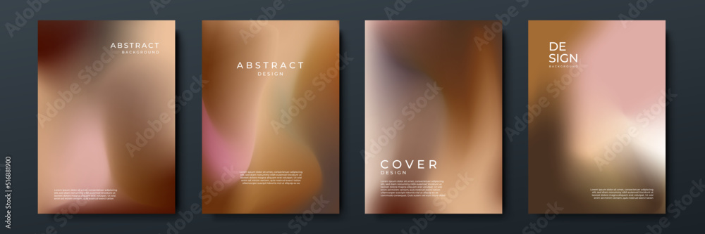 Blurred beige skin tone brown pastel backgrounds set with modern ...