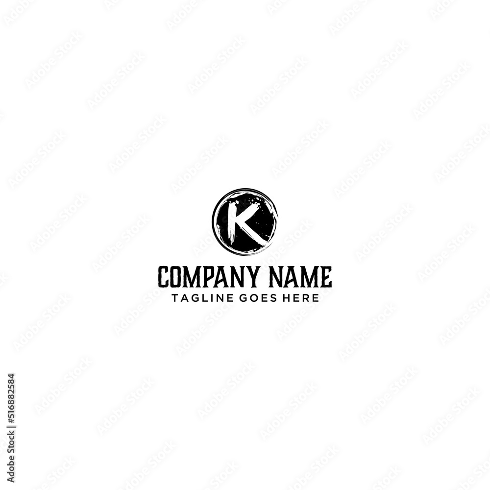 Letter K Initial Logo Sign Design Stock Vector | Adobe Stock