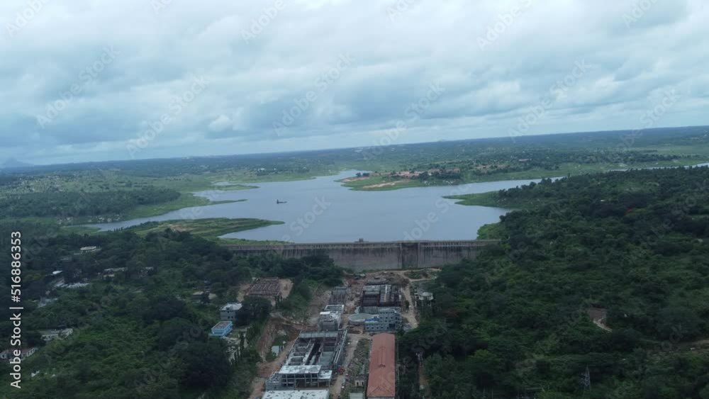 Vidéo Stock Bangalore, India 12th July 2022: Manchanabele Dam is ...