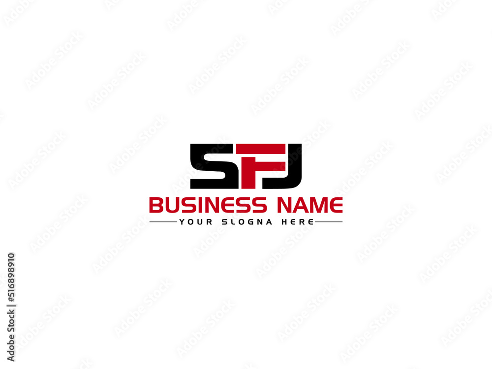 Initial SFJ Logo Letter Vector, Creative SF s f j Logo Letter Design ...