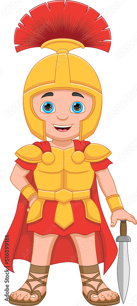 Cartoon Roman Warrior
