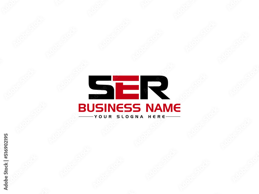 Monogram SER Logo Icon Vector, Colorful SE s e r Logo Letter With ...