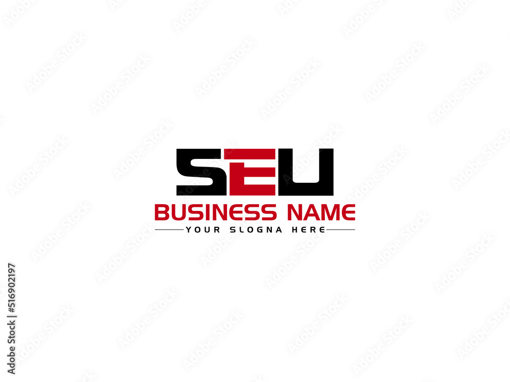 Monogram SEU Logo Icon Vector, Colorful SE s e u Logo Letter With ...