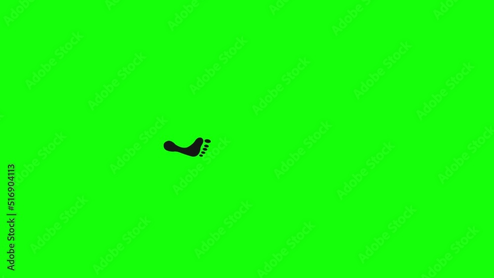 footprints of people walking with green screen Stock ビデオ | Adobe Stock