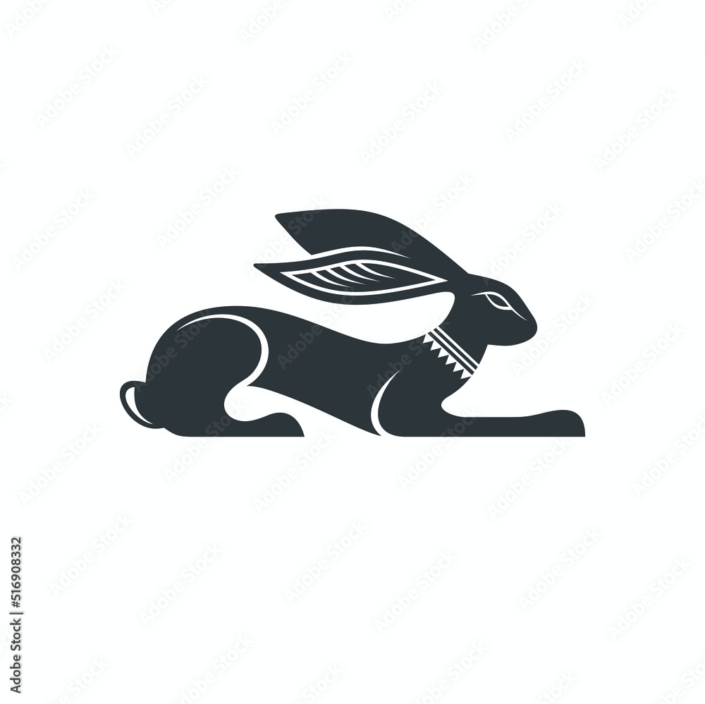 Rabbit symbol of ancient egyptian, vector art. Stock Vector | Adobe Stock