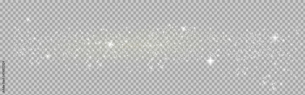 Abstract sparkling glitter texture. Shiny particle effect. Silver glittering space star dust ...