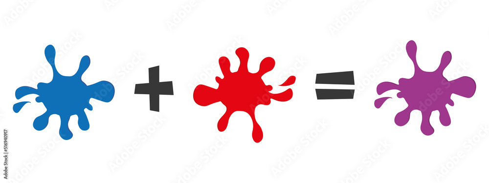 Vector illustration of a color circle worksheet for kids. Red, blue ...