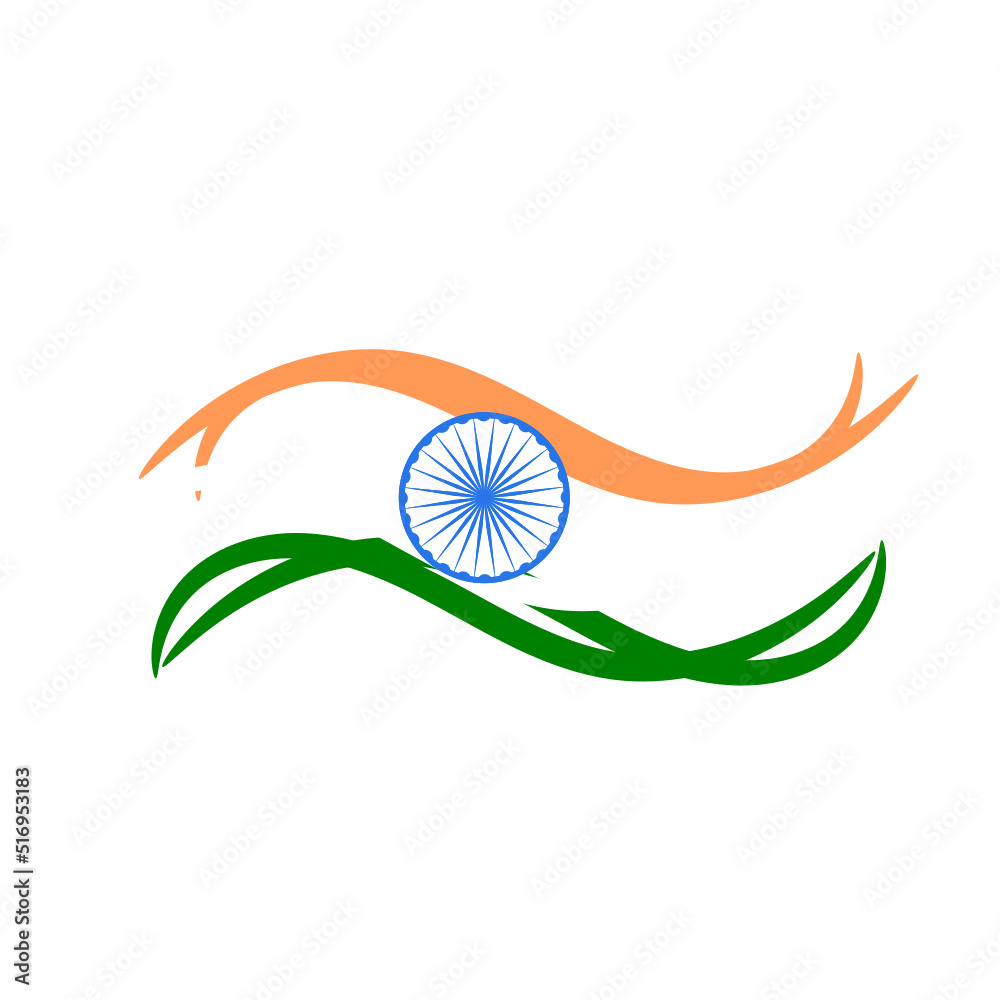 Indian flag design. Creative Indian flag design Stock Vector | Adobe Stock
