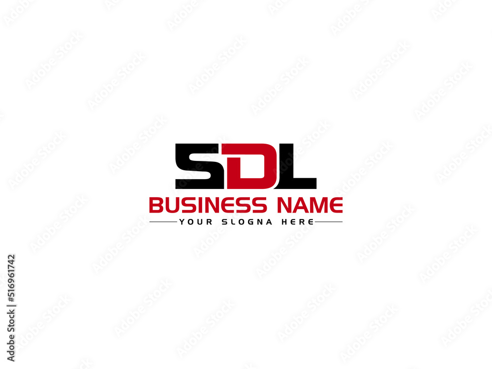 Letter SDL Logo Icon, Colorful SD s d l Logo Letter Vector art With ...