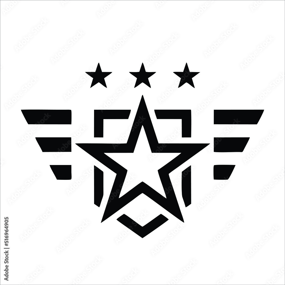 Military rank icon simple vector sign and modern symbol. Military rank ...