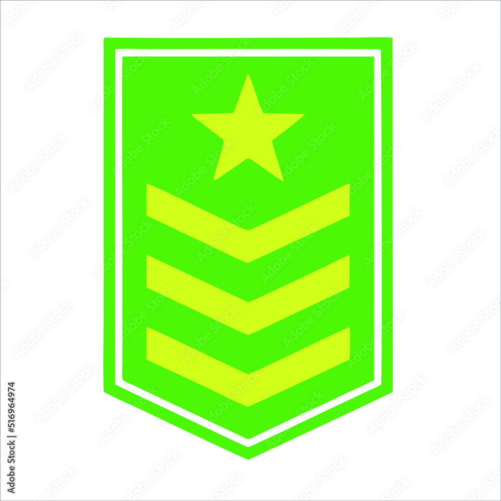 Military rank icon simple vector sign and modern symbol. Military rank ...