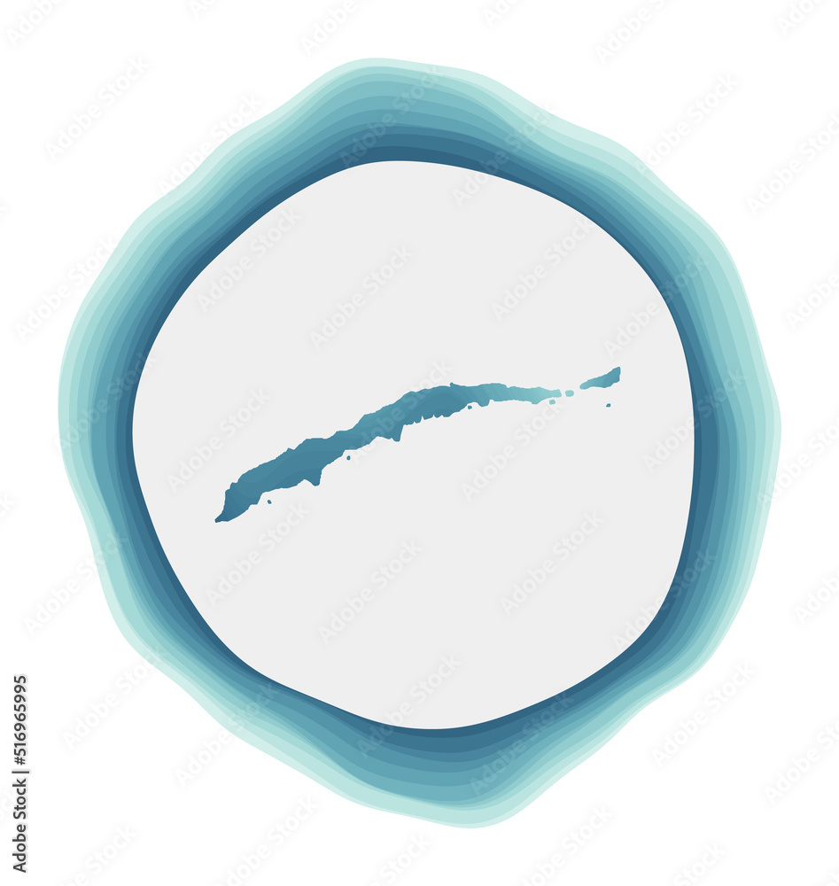 Roatan logo. Badge of the island. Layered circular sign around Roatan ...