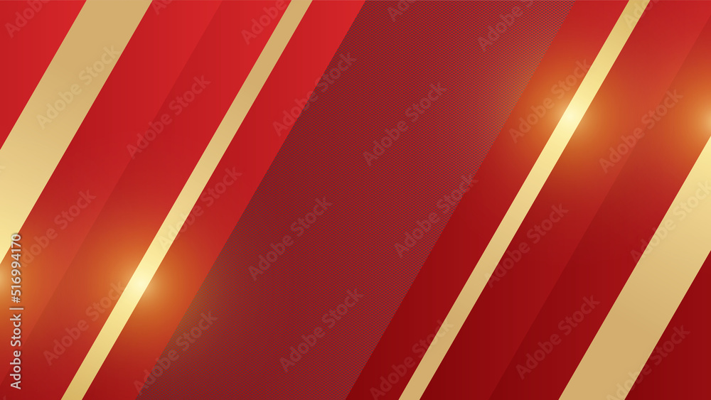 Abstract red and gold background poster. Vector illustration. Stock ...