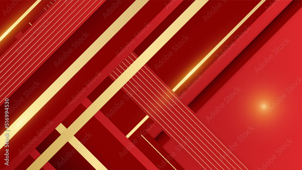 Abstract red and gold background poster. Vector illustration. Stock ...