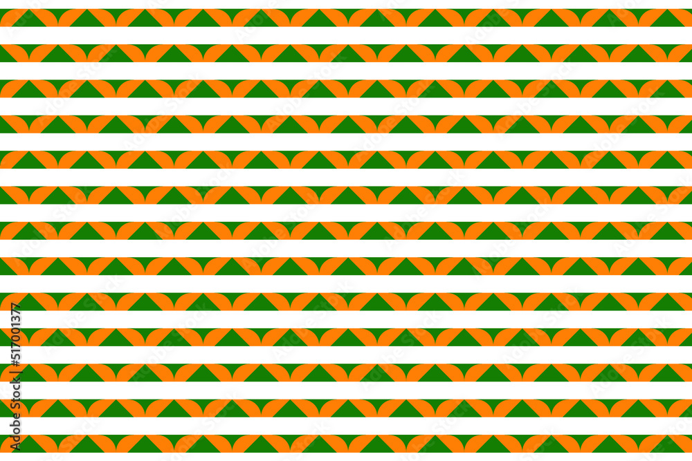 Seamless Vector Pattern of saffron, white and dark green shade ...