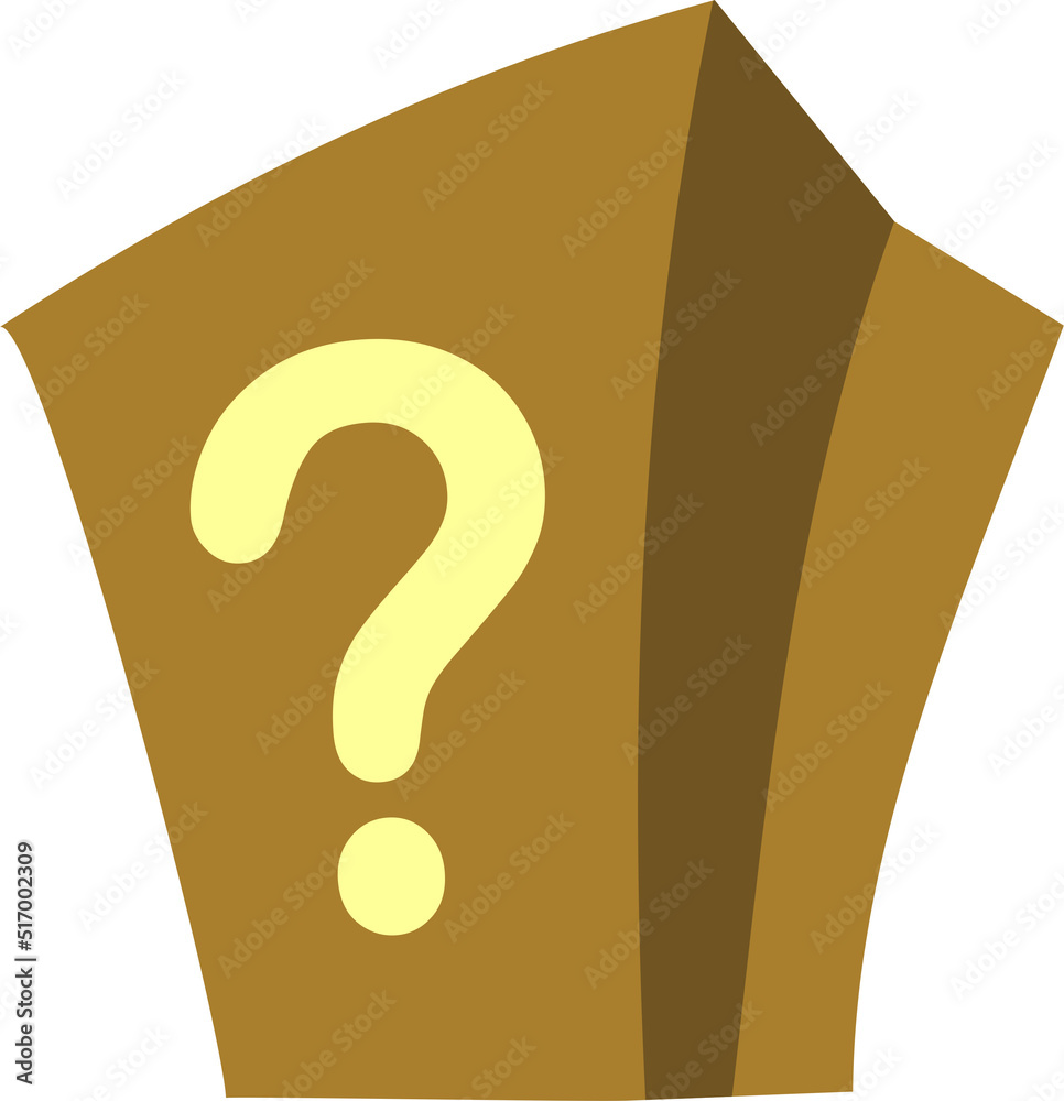 shopping cardboard with question mark Stock Illustration | Adobe Stock