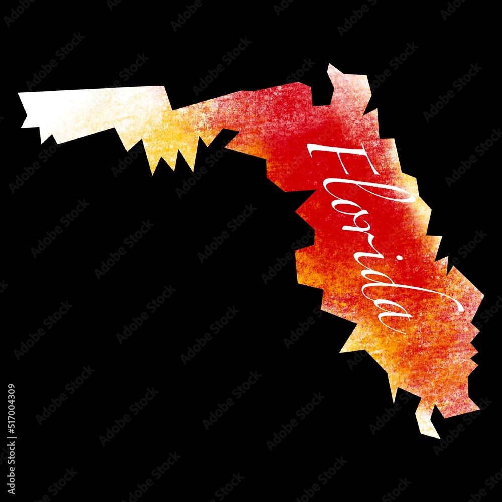 Florida state color flag, minimalistic color palette Stock Illustration ...