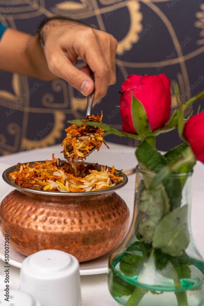 Dum Handi chicken Biryani is prepared in an earthen or clay pot called ...