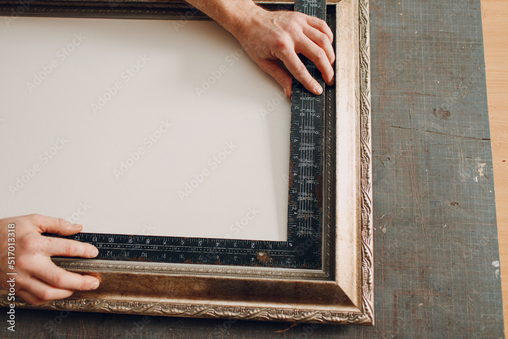 Restoration, measurement, renewal picture frame for museum painting art ...