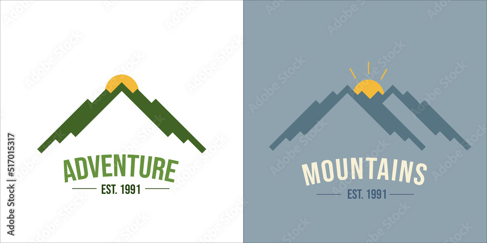 Mountain logo design template. Vector of Mountain logo design good for ...