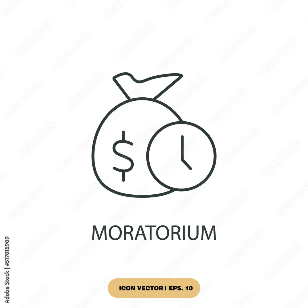 moratorium icons symbol vector elements for infographic web Stock ...