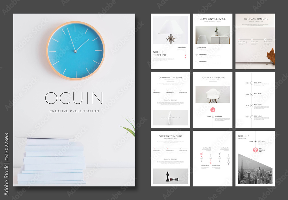 Timeline Brochure Stock Template | Adobe Stock