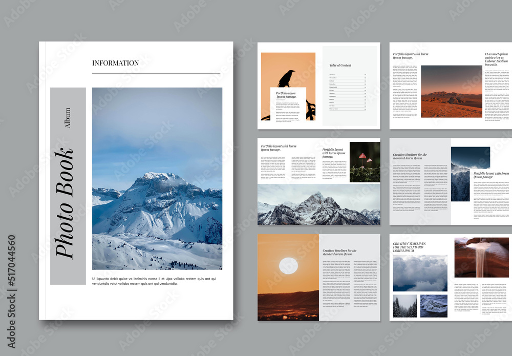 Photo Book Layout Stock Template | Adobe Stock