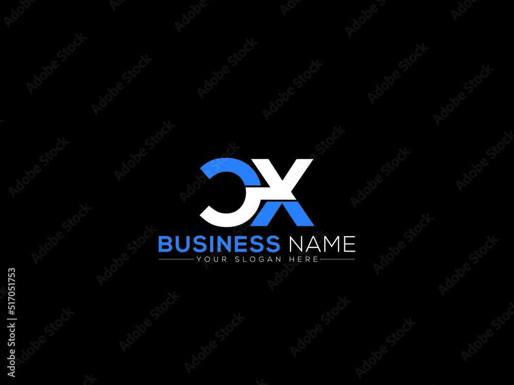 Creative CX Logo Icon, Letter Cx xc Logo Icon Vector With Blue and ...