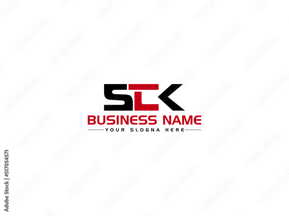 Modern SCk Logo Icon Design, Creative SC s c k Logo Letter Vector Art ...