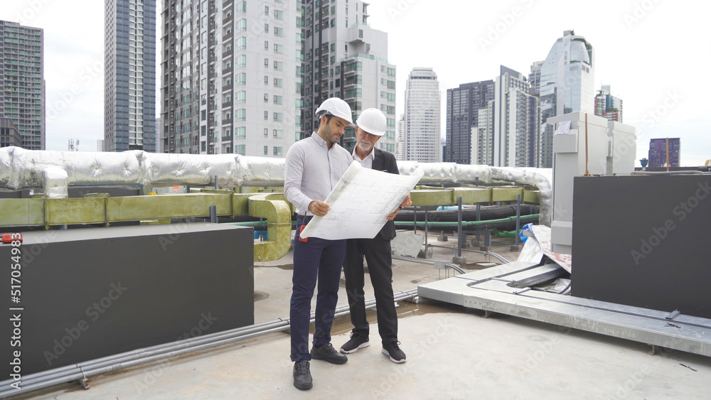 Engineer men or worker team, people working in industry factory ...