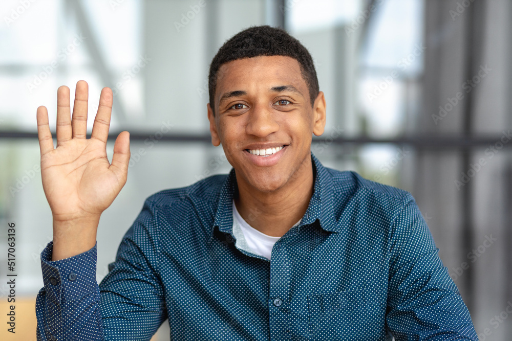 Remote work, online interview, video conference concept. Video call ...