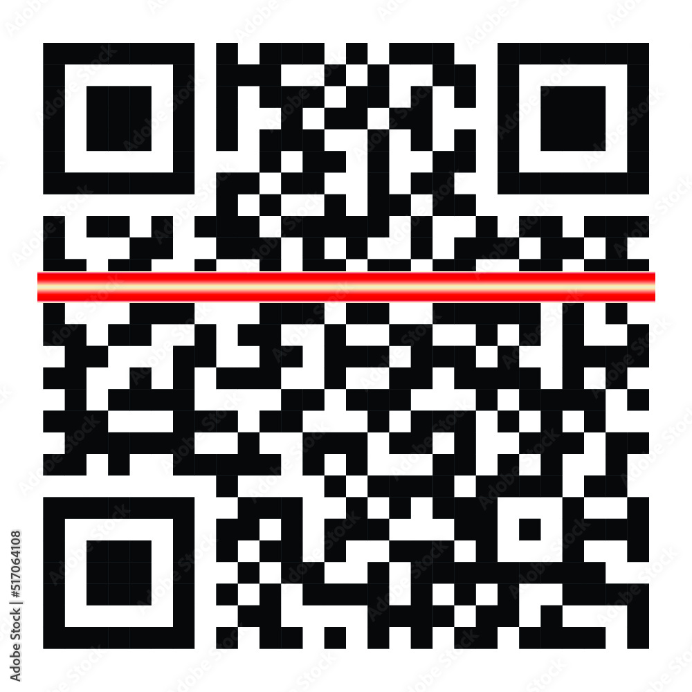 Sample Qr Code Icon Vector Illustration Scanned Effect Stock Vector Adobe Stock