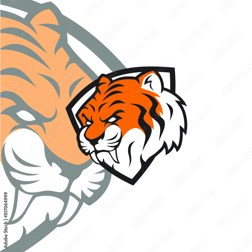 tiger logo png and Tiger head silhouette. Tiger head logo vector image ...
