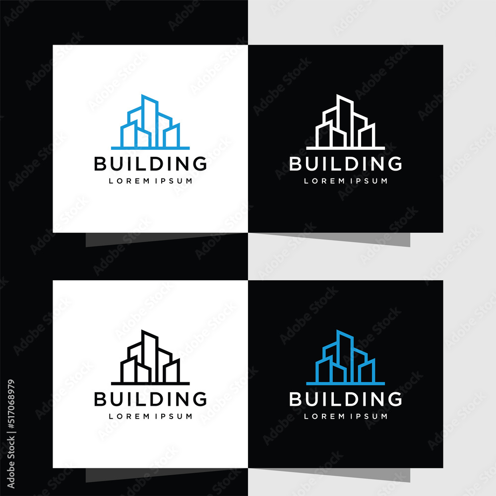 Build premium real estate logo designs for architecture, construction, apartments. Stock Vector ...