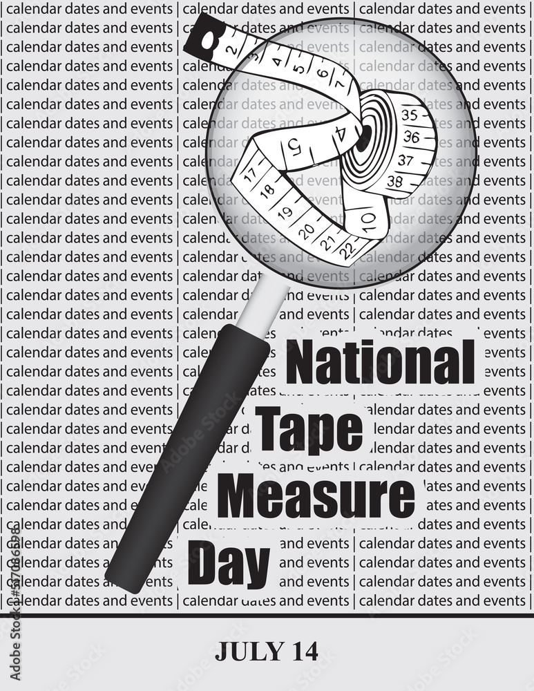 National Tape Measure Day Stock Vector | Adobe Stock