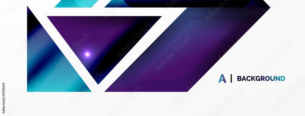 Dynamic 3d geometric abstract background. Triangles and other simple ...