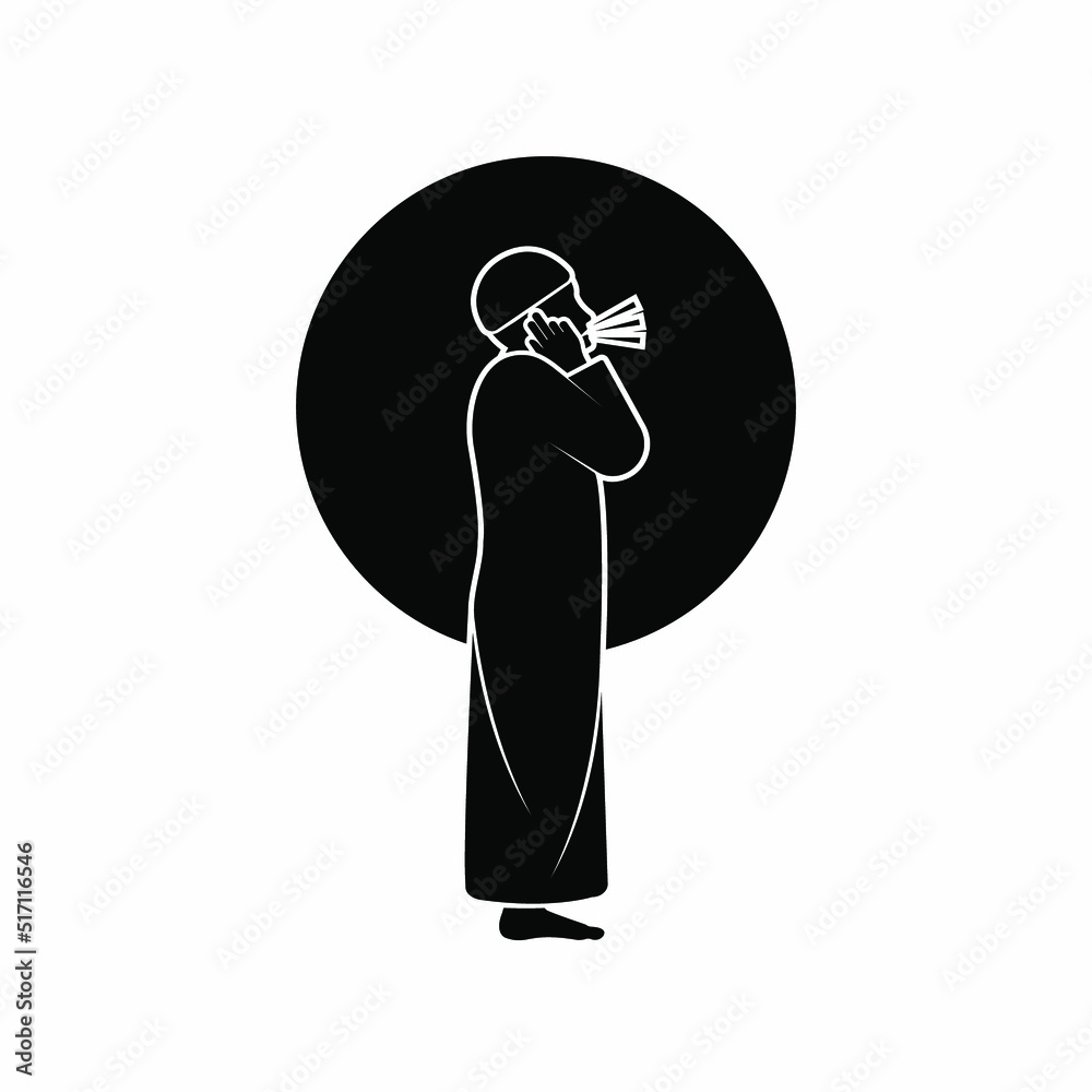 Icon : Muslim Adhan. Adzan, Call to Prayer Symbol in Islam - Vector ...