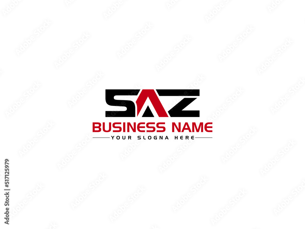 Minimalist SAZ Logo Icon, Colorful SA s a z Logo Letter Vector Art With ...