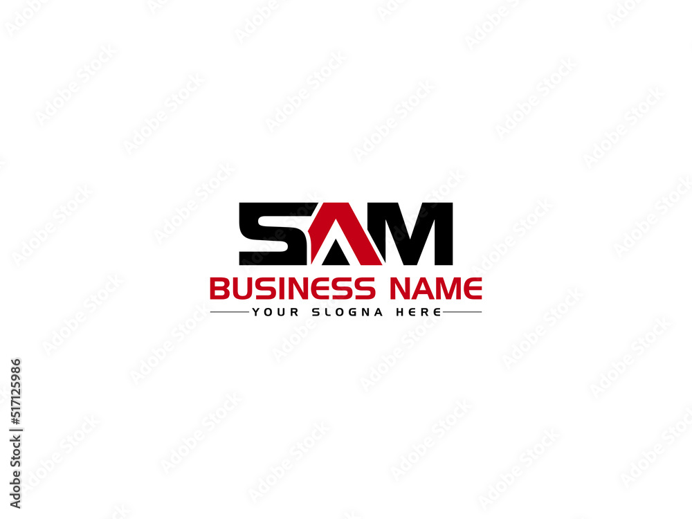 Minimalist SAM Logo Icon, Colorful SA s a m Logo Letter Vector Art With ...