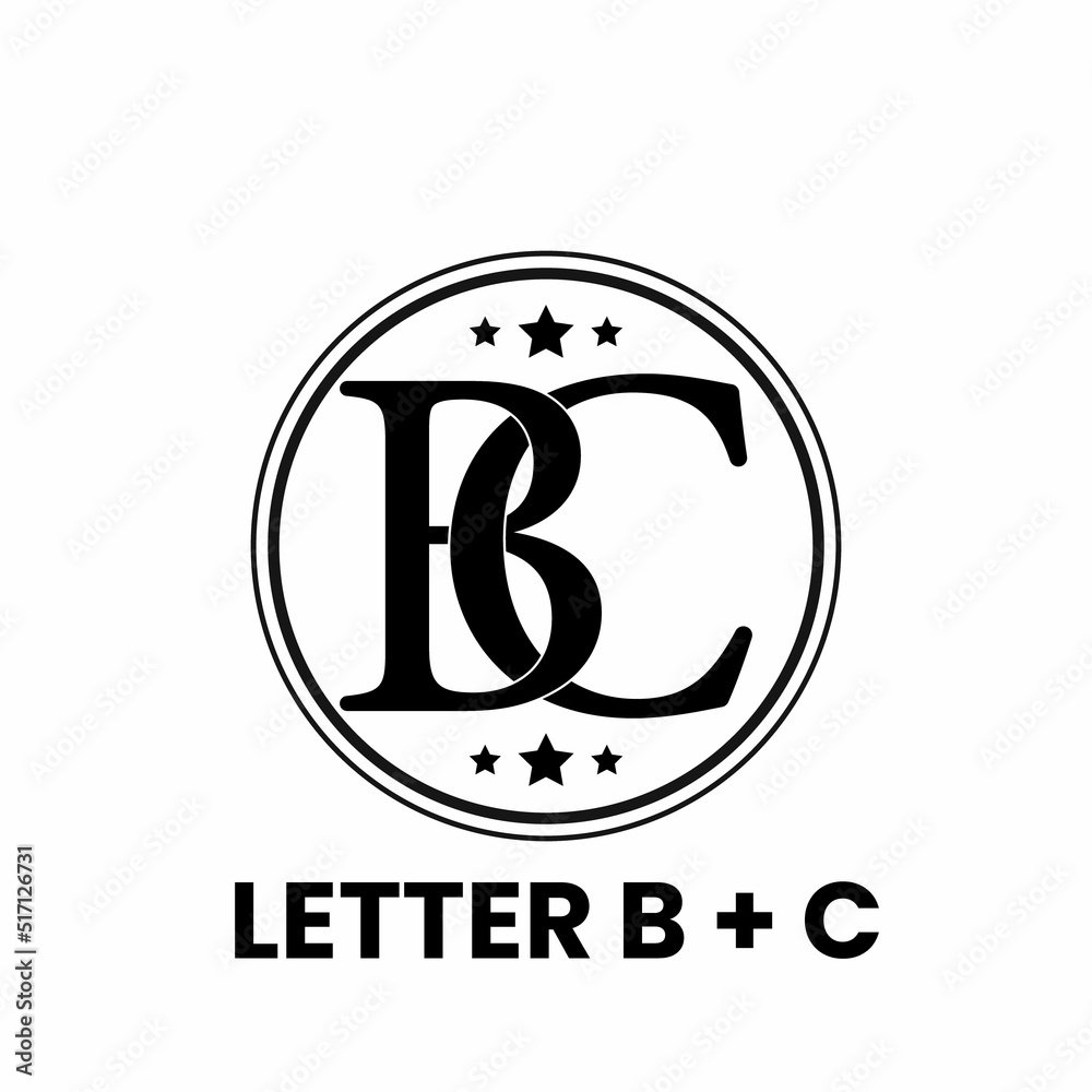 logo letter B + C Stock Illustration | Adobe Stock