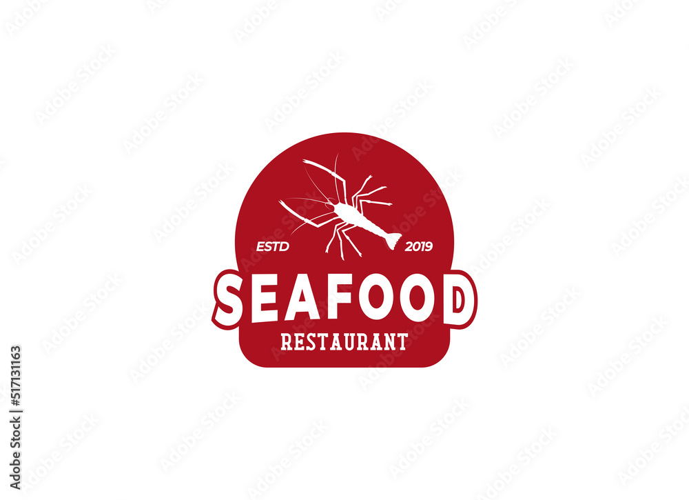 Seafood restaurant logo design template. Seafood restaurant label ...
